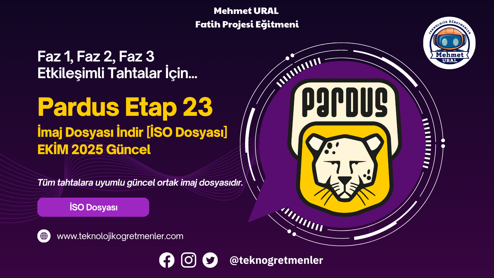 Faz-1, Faz-2, Faz-3 Etkileşimli Tahtalar İçin Pardus ETAP 23 İmaj ...
